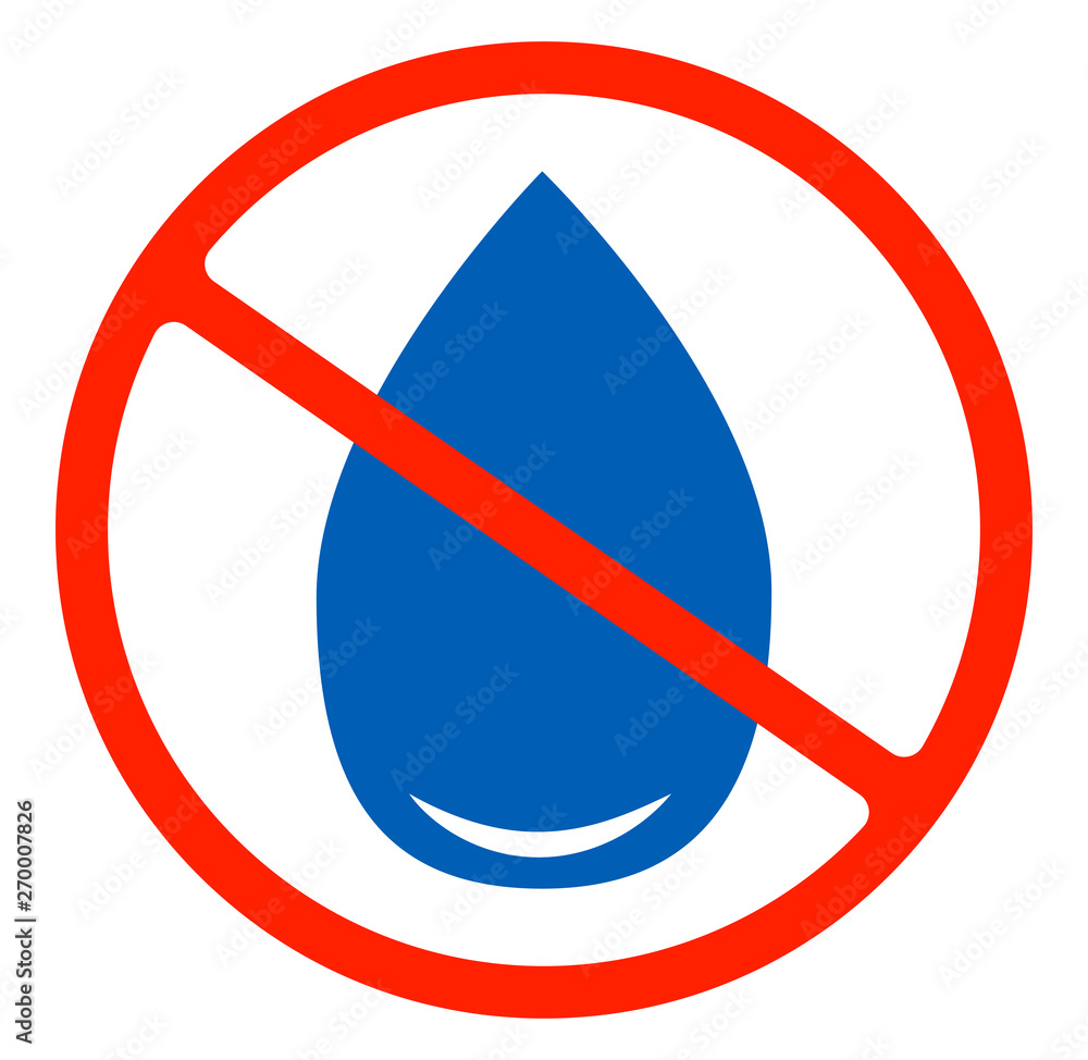 No water resistant, no waterproof or do not drink with drop warning ...