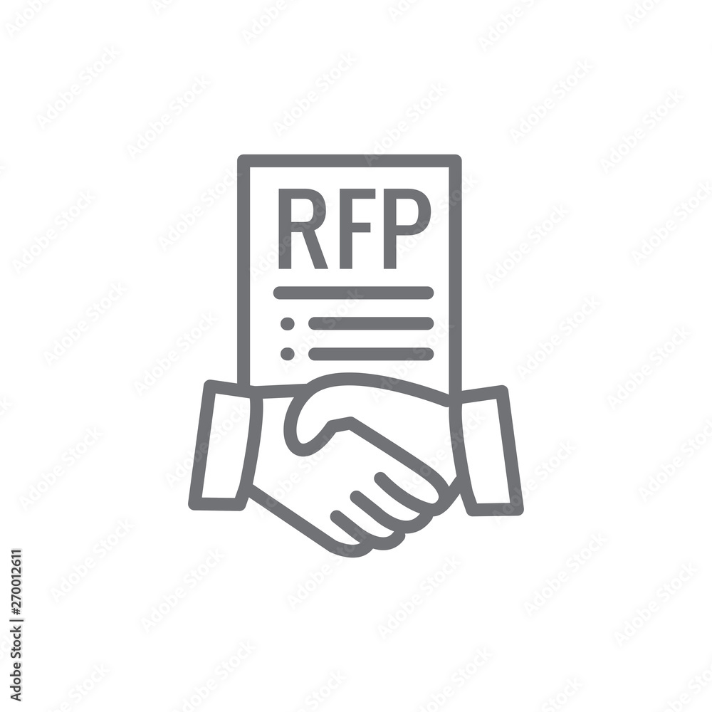 RFP Icon - request for proposal concept or idea Stock Vector | Adobe Stock