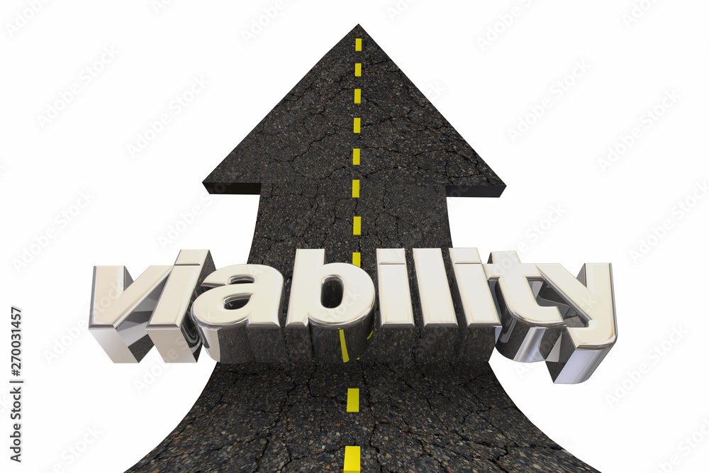 Viability Possible Solution Viable Outcome Road Arrow Up Word 3d ...