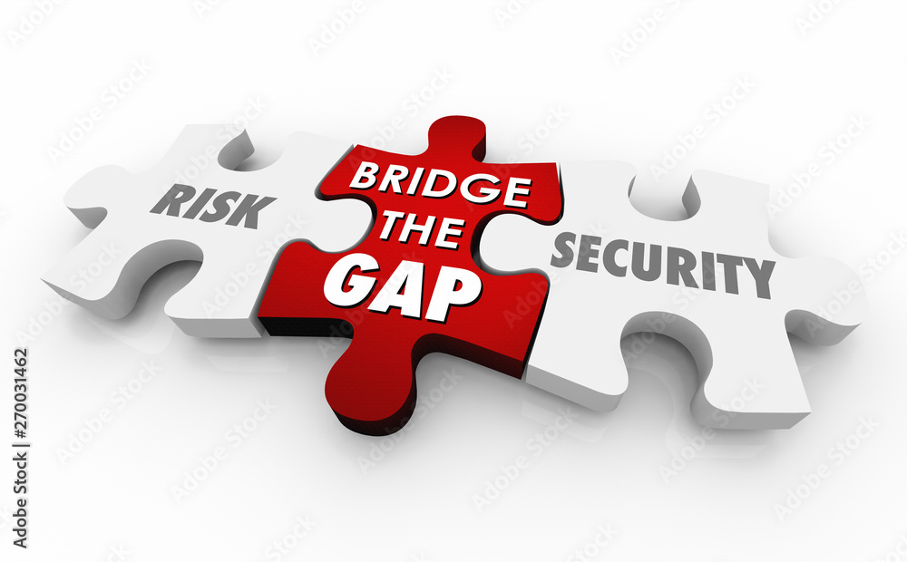 Risk Vs Security Safety Puzzle Pieces Words 3d Illustration Stock ...