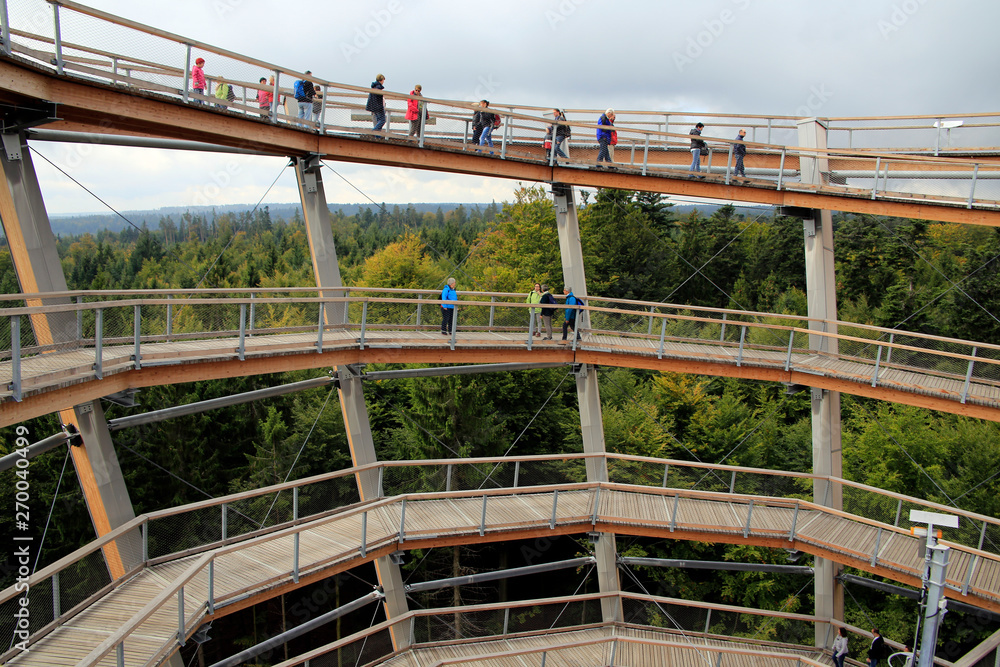 Tree top walk; Viewpoint; Tree top walk Black Forest; Bad Wildbad Stock ...