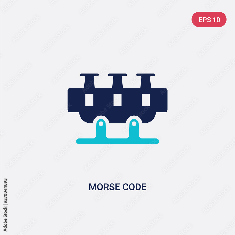 two color morse code vector icon from communication concept. isolated ...