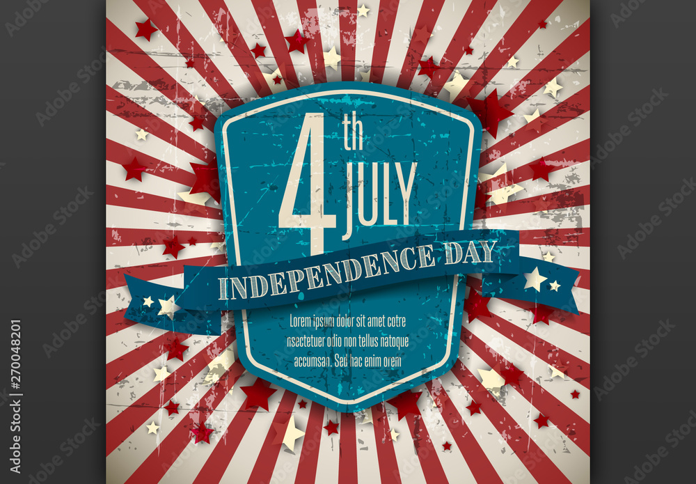 Independence Day Digital Flyer Layout Stock Template | Adobe Stock