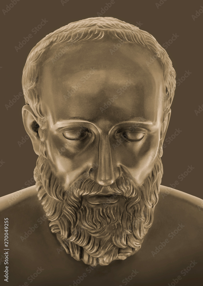 Bronze statue of Hippocrates Stock Photo | Adobe Stock