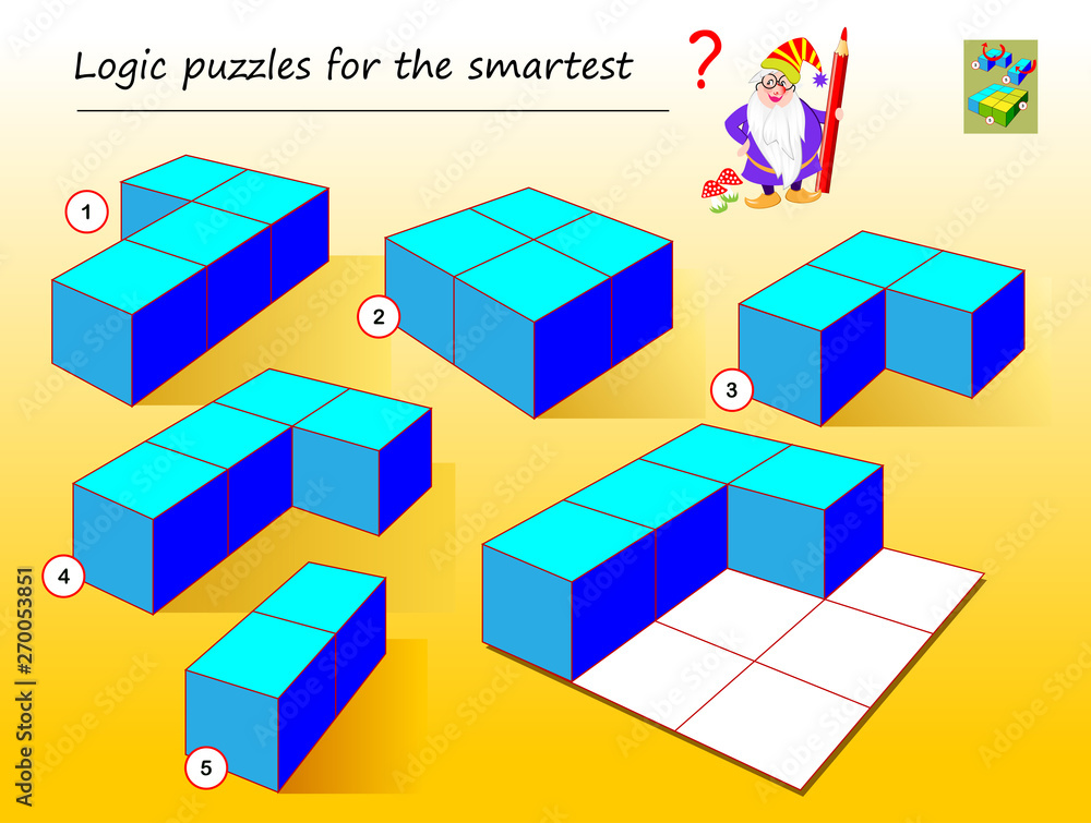 Logic puzzle game for smartest. Need to find which of geometrical ...