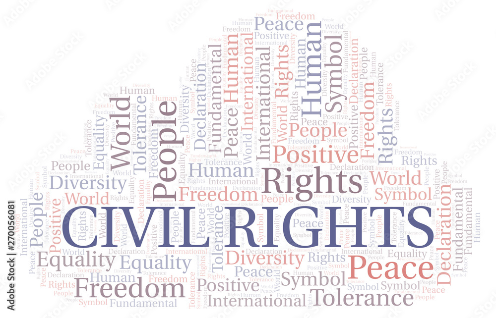 Civil Rights word cloud. Wordcloud made with text only. Stock Vector ...