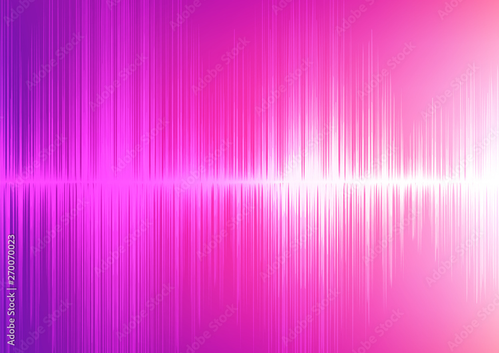 Modern Digital Sound Wave or Earthquake Wave on Pink Background,Radio ...
