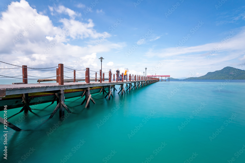 Jetty at Bohey Dulang Tun Sakaran Marine Park in Semporna Sabah Borneo ...