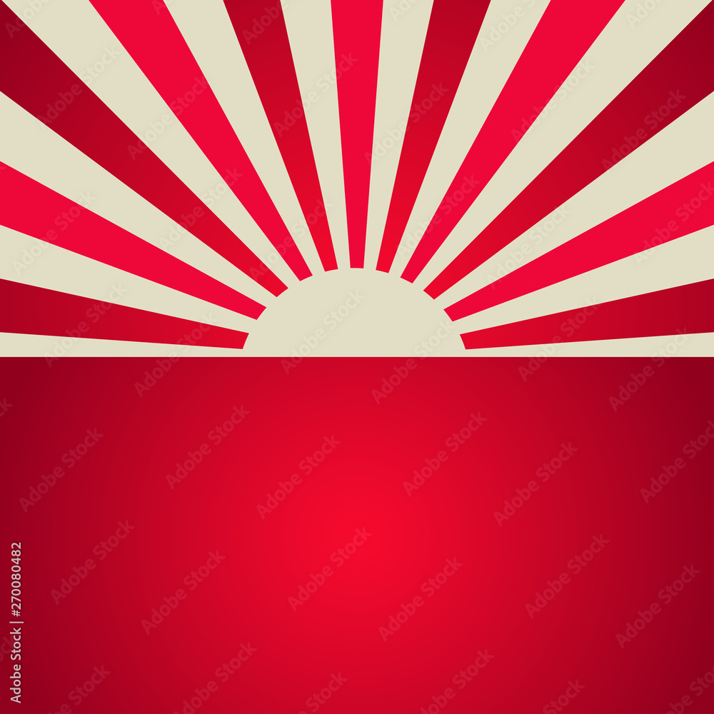 Sunlight retro poster. red color burst background. Stock Vector | Adobe ...