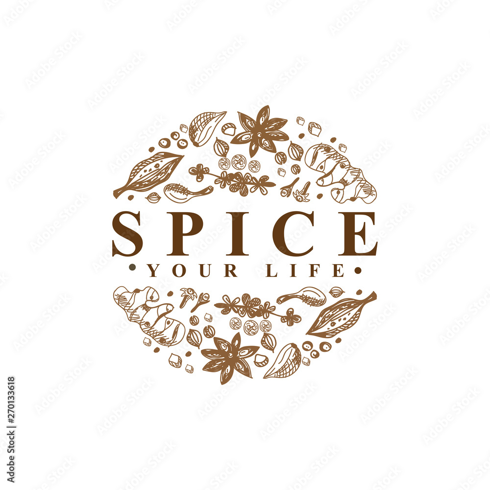 Vetor de Spice Logo Type vector template do Stock | Adobe Stock