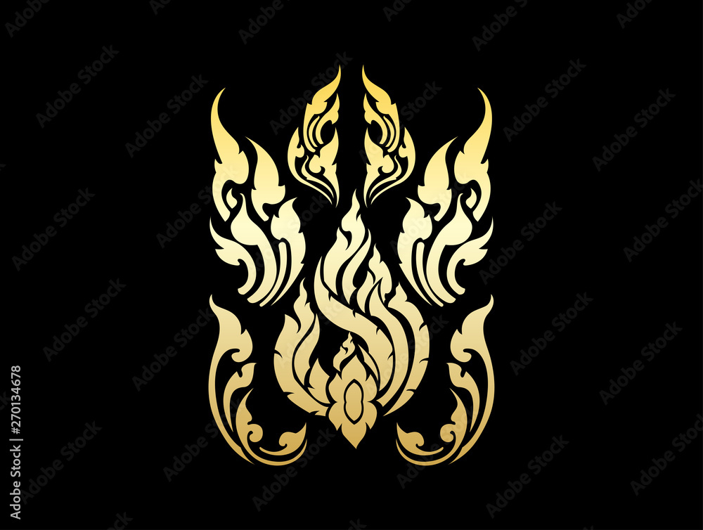 Thai graphic painting, Thai style, Thai art Stock Vector | Adobe Stock