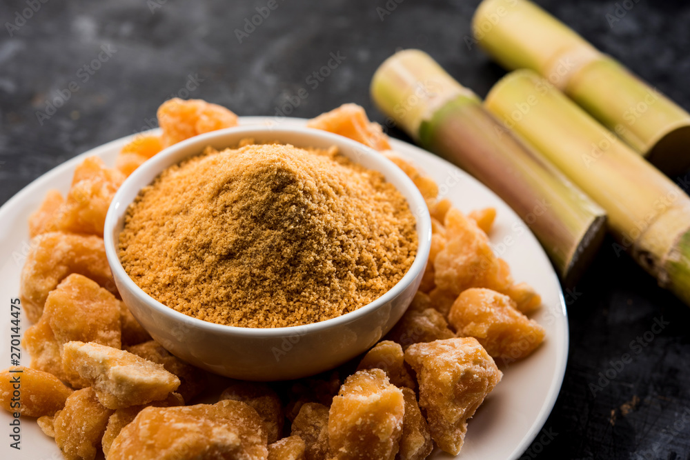 Organic Gur or Jggery Powder is unrefined sugar obtained from ...