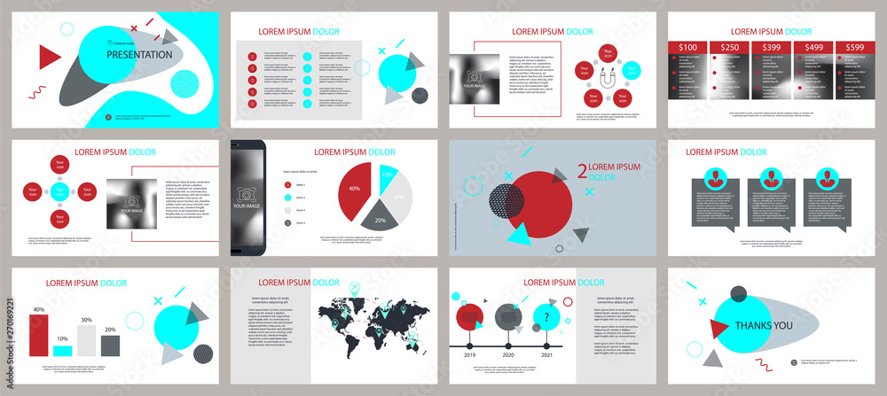 Presentation and slide layout background. Design red template. Flyer ...