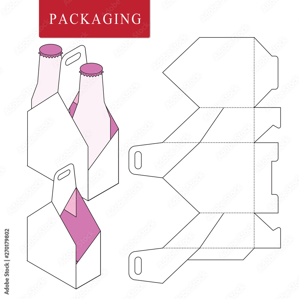 Packaging for can bottle.Vector Illustration of Box.Package Template ...