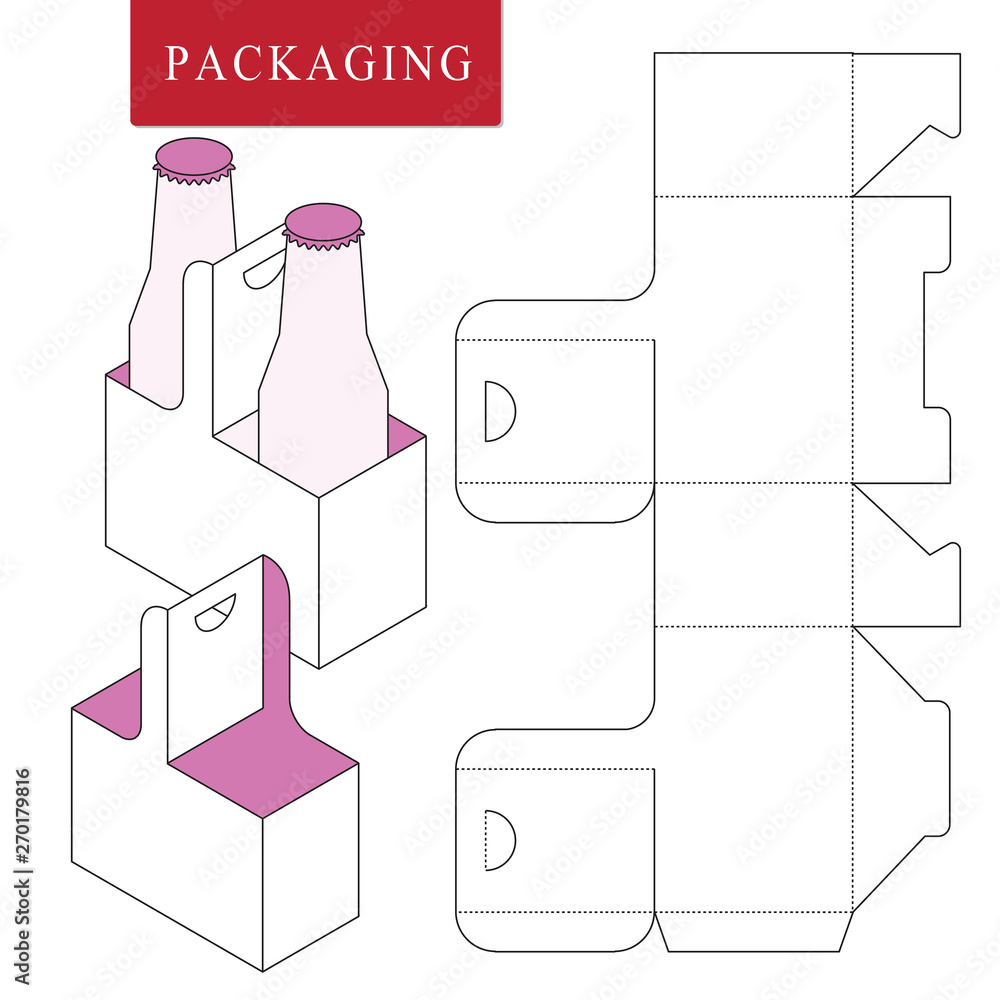 Packaging for can bottle.Vector Illustration of Box.Package Template ...
