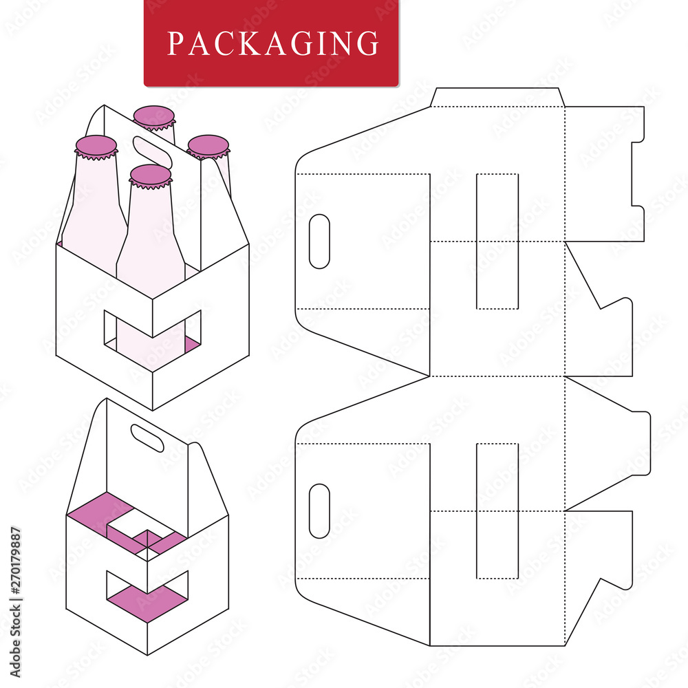 Packaging for can bottle.Vector Illustration of Box.Package Template ...