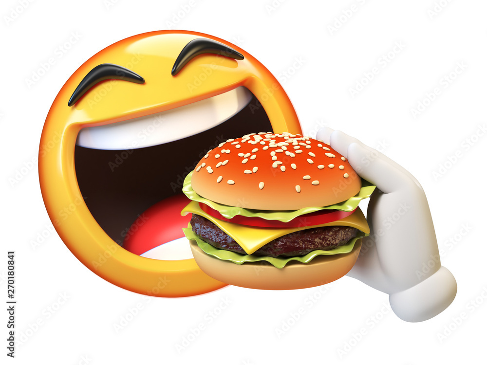 Emoticon Eating Food