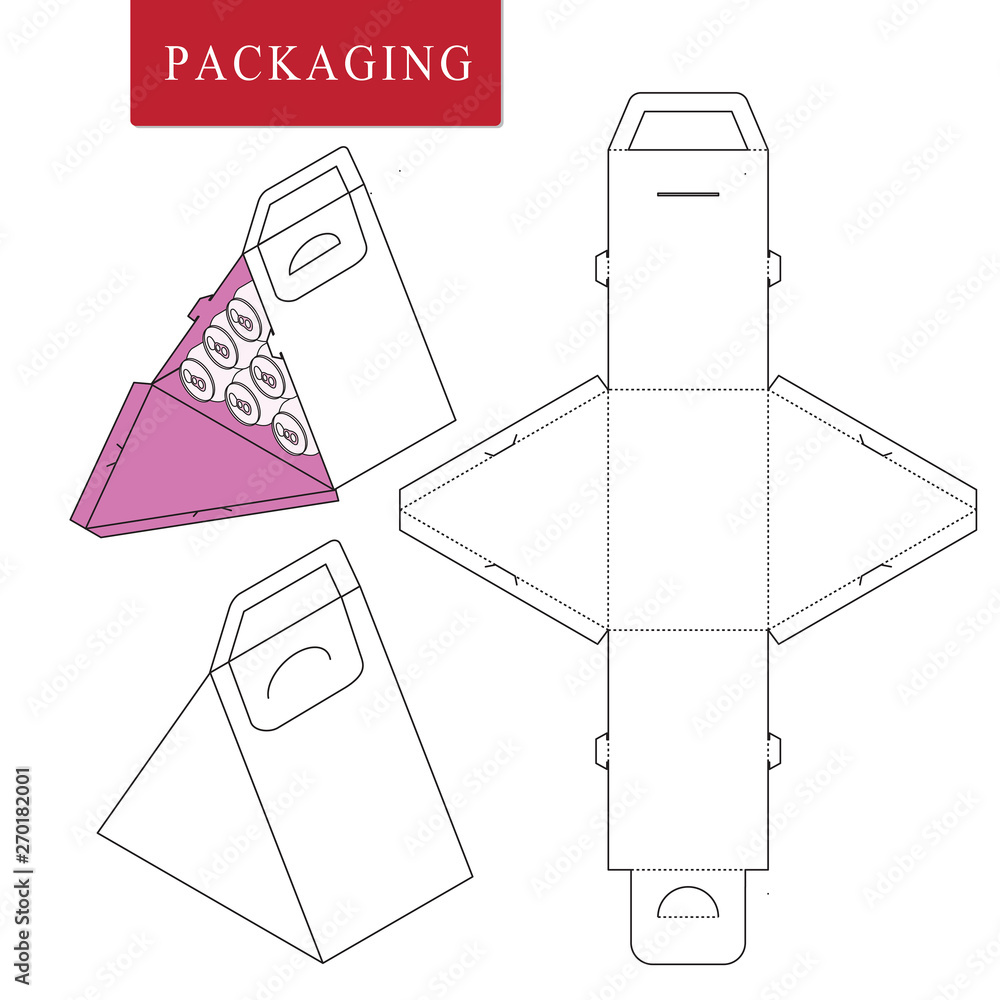 Packaging for can bottle.Vector Illustration of Box.Package Template ...