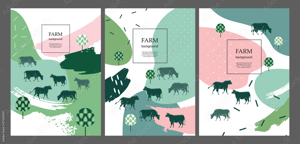Agricultural brochure layout design. An example of a backdrop for ...