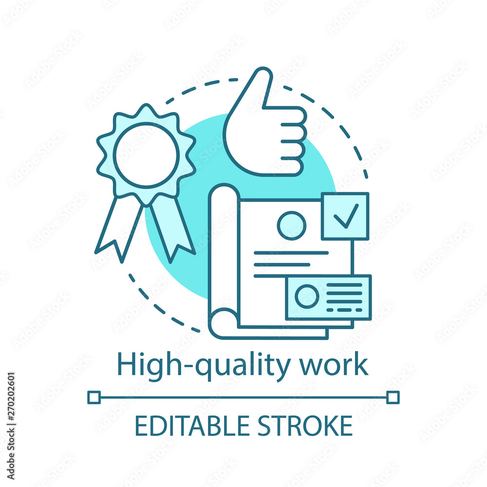 High-quality work concept icon Stock Vector | Adobe Stock