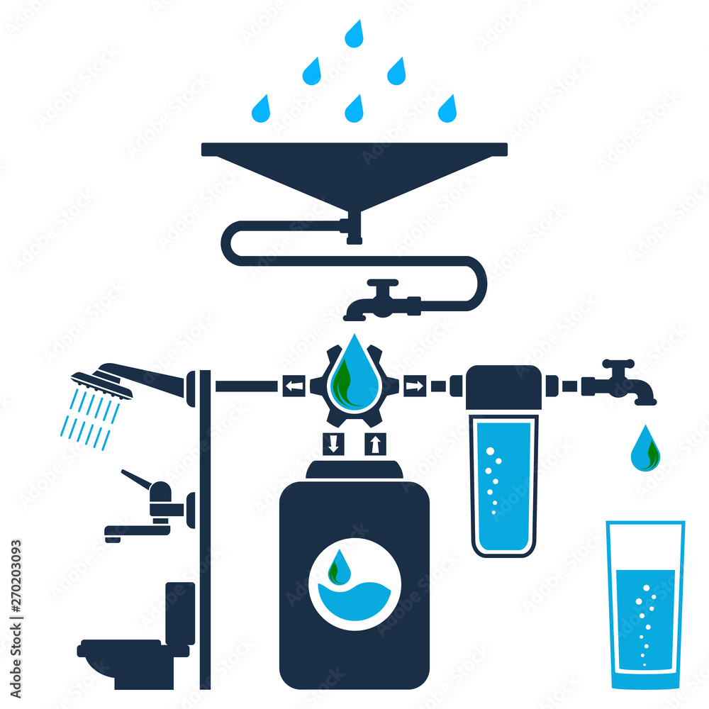 Rainwater Harvesting Icon