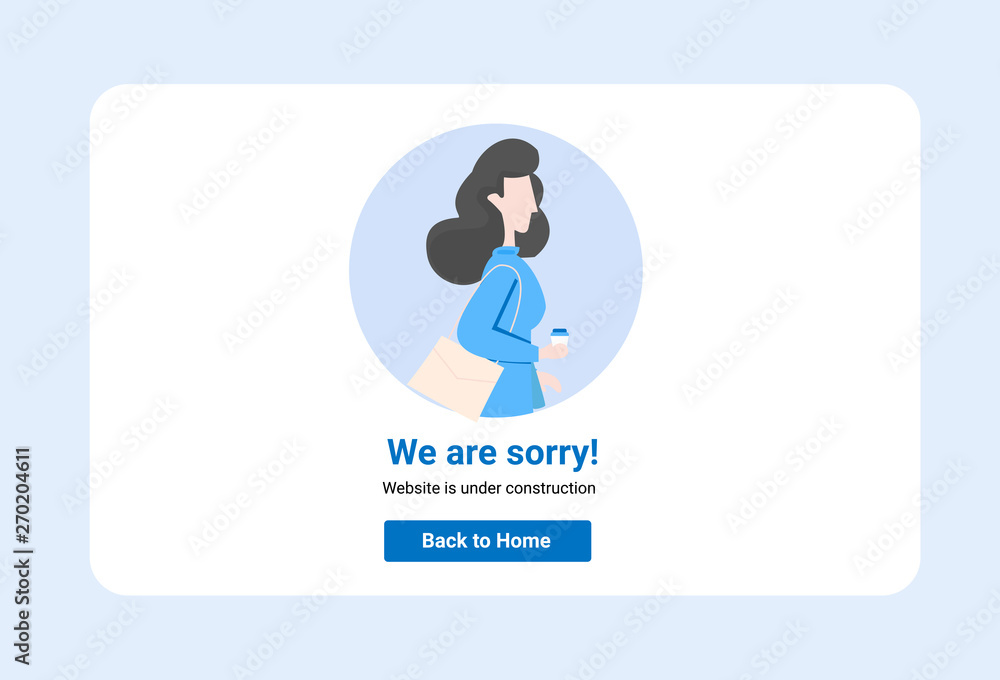 Illustration for Website is under construction vector illustration ...