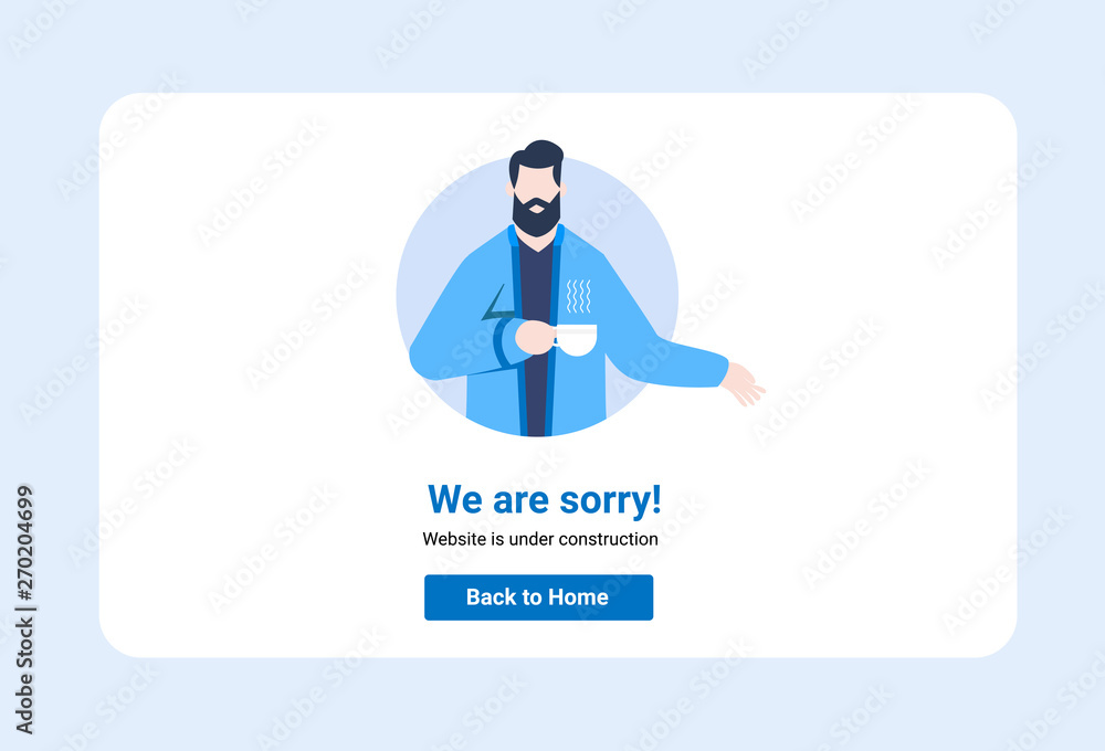 Illustration for Website is under construction vector illustration ...