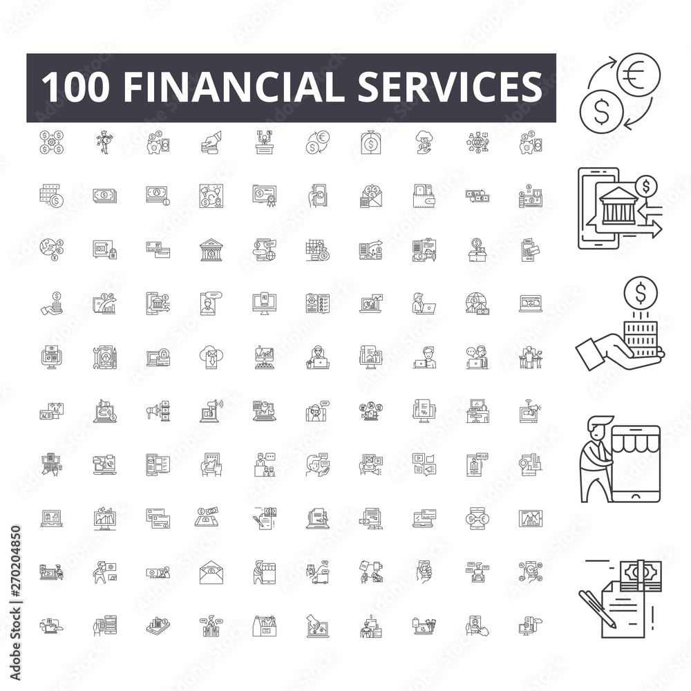 Financial Services Icon Vector