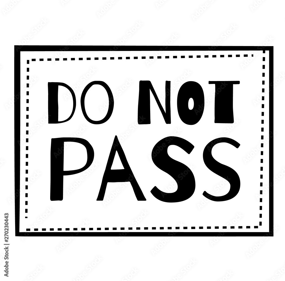 DO NOT PASS stamp on white background Stock Vector | Adobe Stock