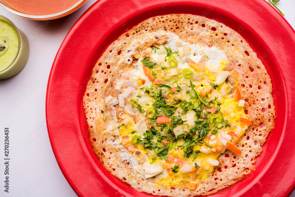 Egg Dosa is a popular south indian non-vegetarian breakfast or meal ...
