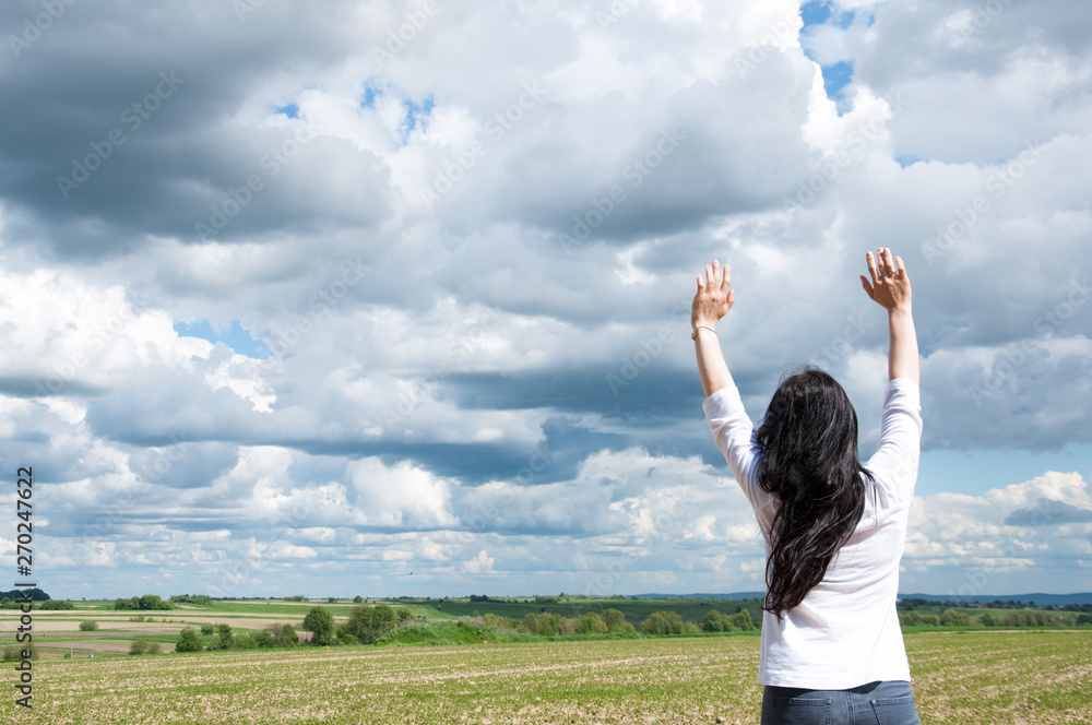Hands Up In The Air Praising God