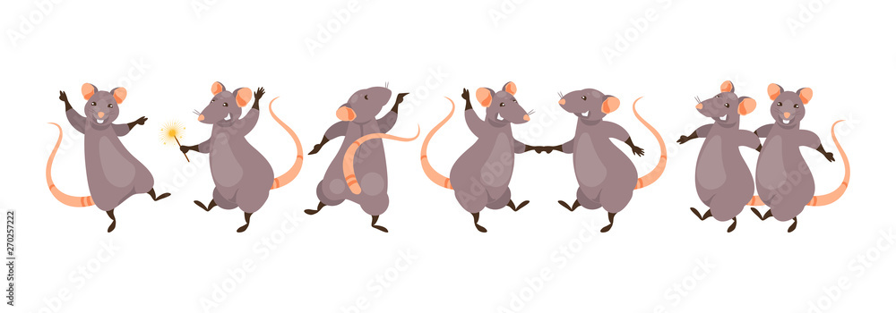 Dancing rats vector Stock Vector | Adobe Stock