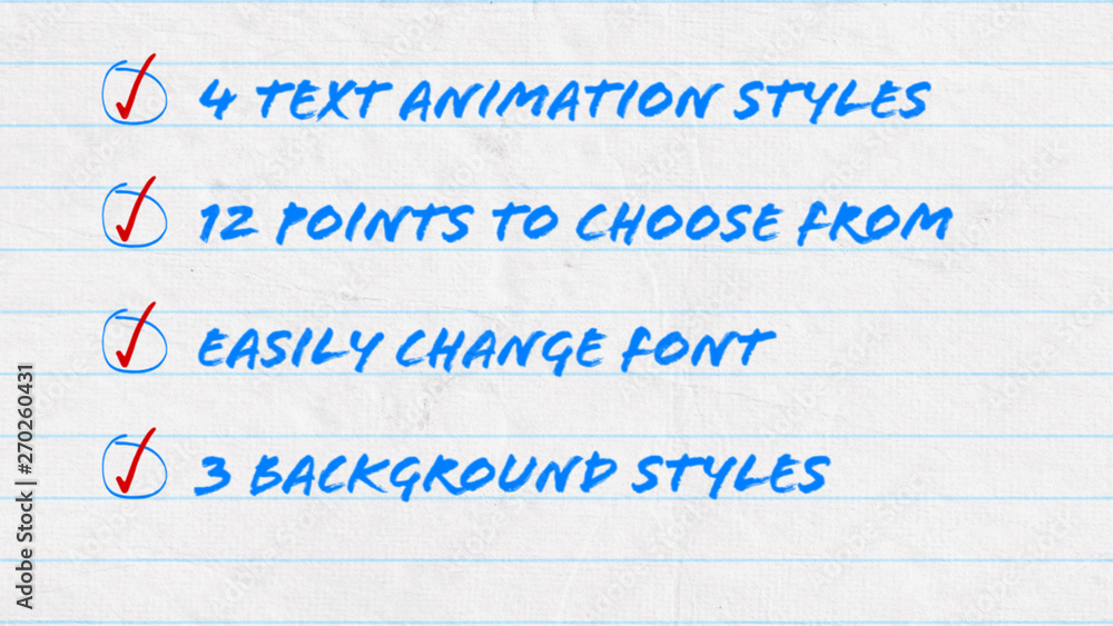 Hand Drawn Bullet Points Stock Template | Adobe Stock