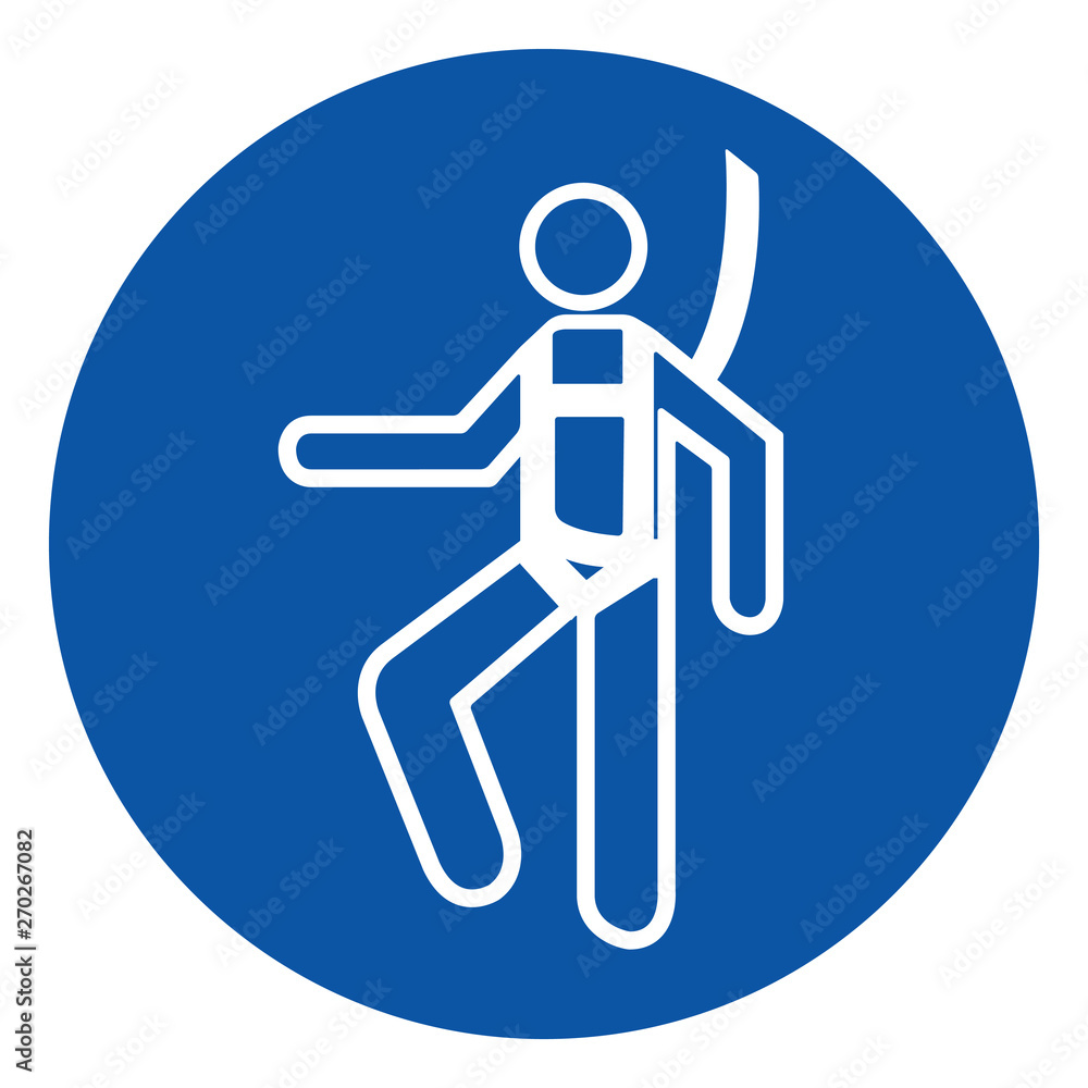 Wear Safety Harness Symbol Sign,Vector Illustration, Isolated On White ...