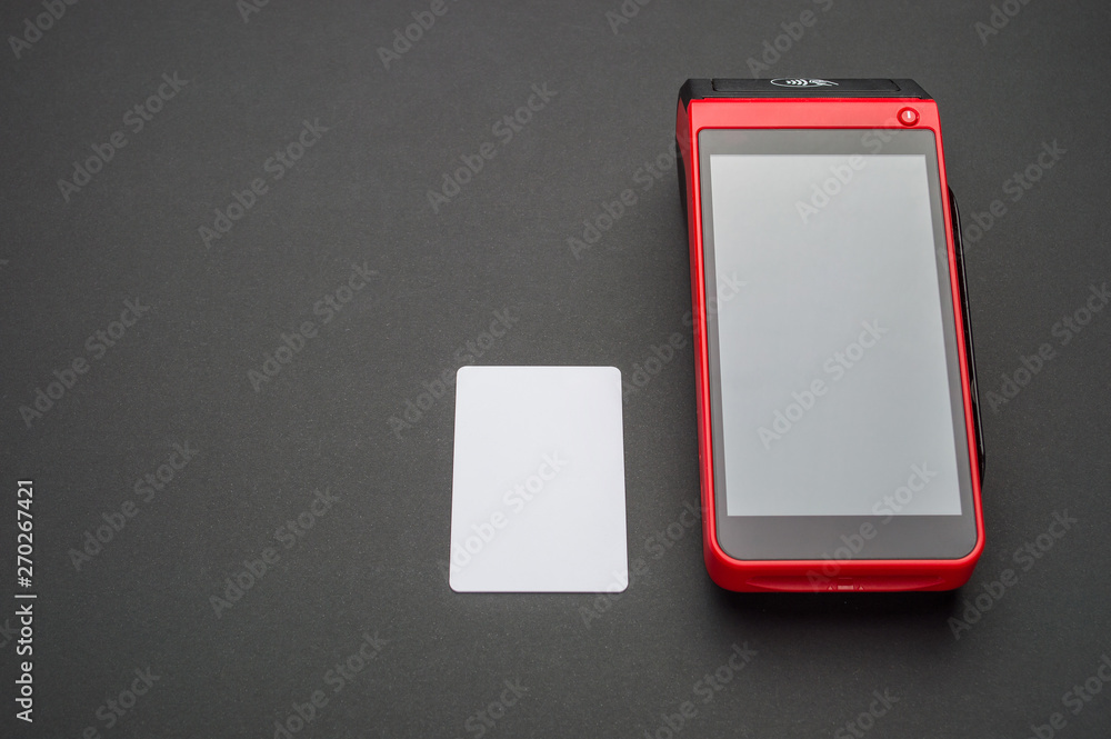 Modern touchscreen mobile smart POS payment terminal with NFC ...