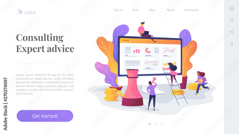 Consulting, expert advice, business strategy and support concept on ...