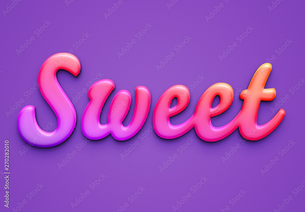 Pop Style Candy Text Effect Mockup Stock Template | Adobe Stock