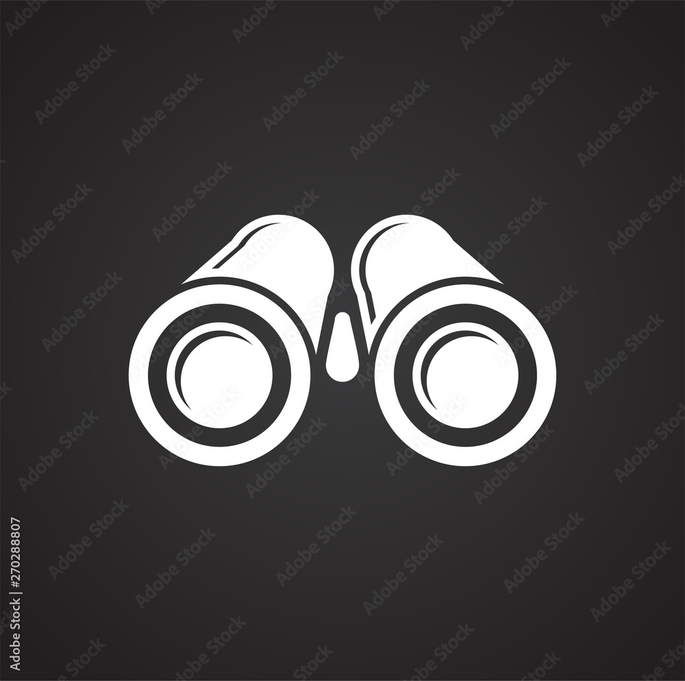 Binocular icon on background for graphic and web design. Simple vector ...