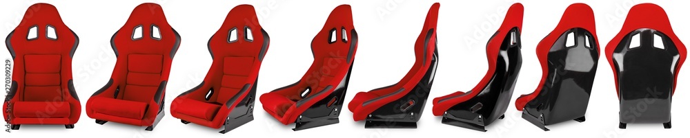 set collection of red black carbon fiber motorsport race car tuning sim ...