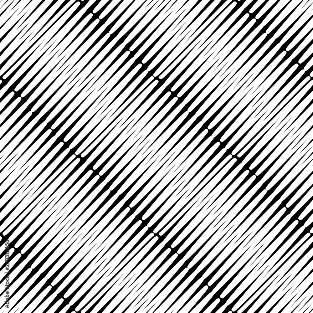 Hatched seamless pattern. Vector black and white hatching background ...