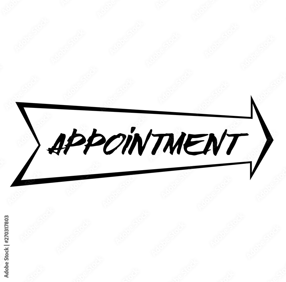 APPOINTMENT stamp on white background Stock Vector | Adobe Stock