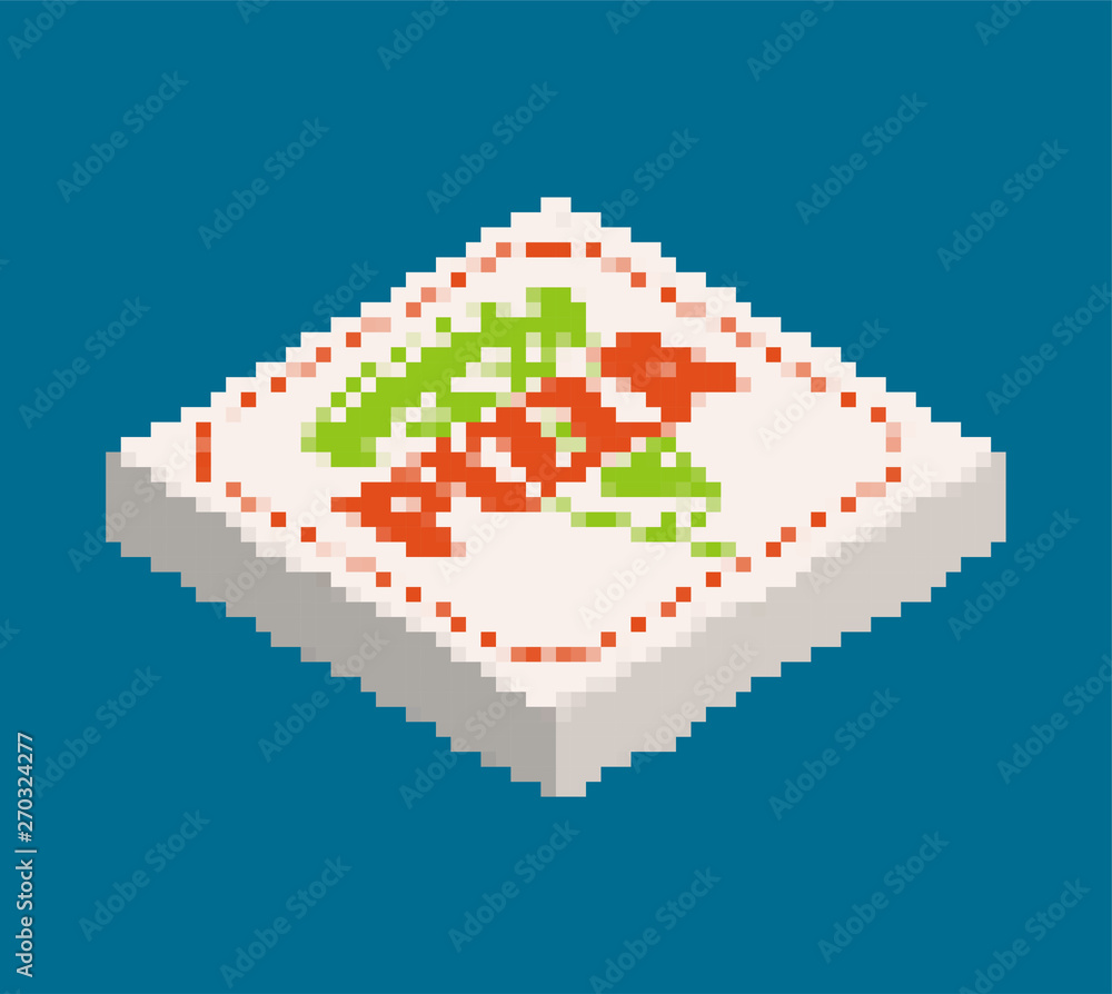 Pizza box pixel art. Fast food 8 bit Vector old Stock Vector | Adobe Stock