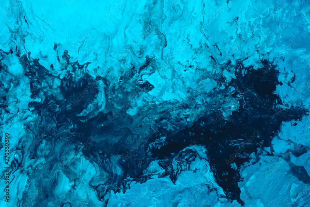 Abstract blue paint background. Color gradient similar to ink splash ...