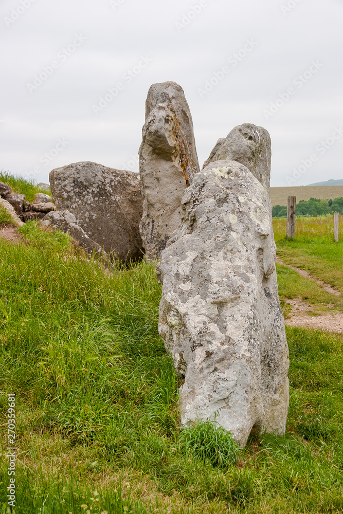 West Kennet Long Barrow is a Neolithic tomb or barrow, situated on a ...