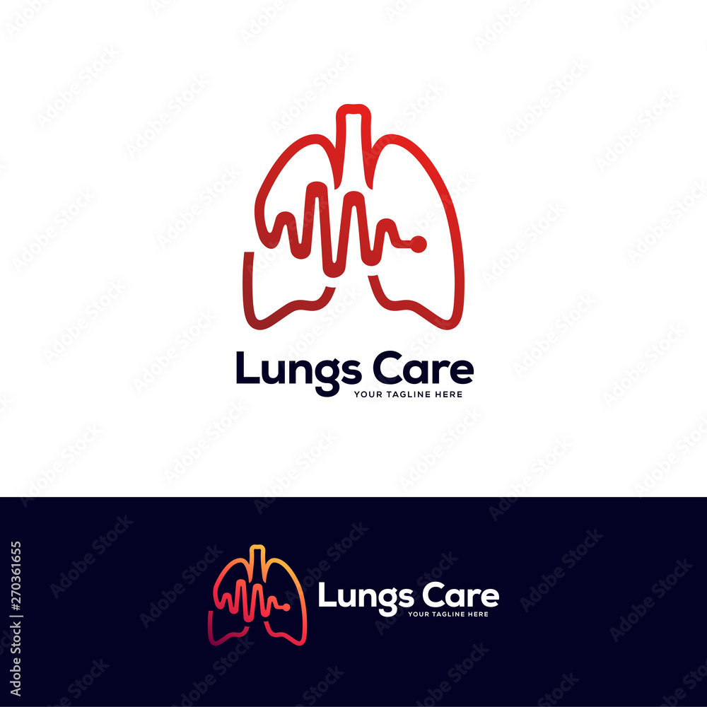 healthy lungs logo designs template, respiratory system logo designs ...