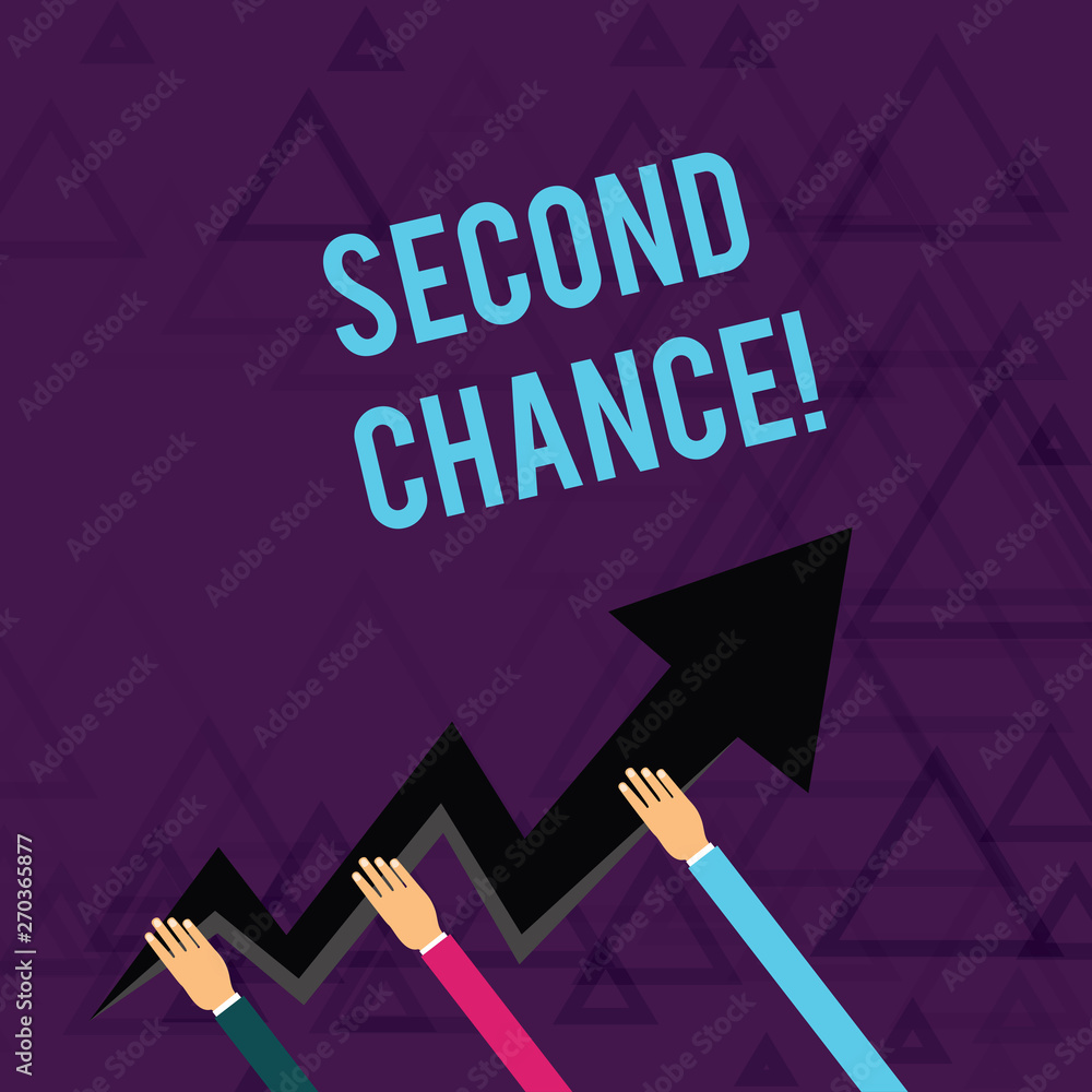 Writing note showing Second Chance. Business concept for opportunity to ...