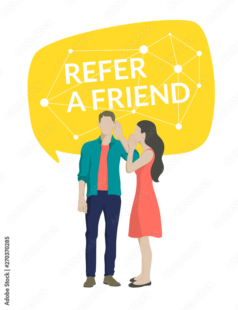 Referral program invite a friend. Stock Vector | Adobe Stock