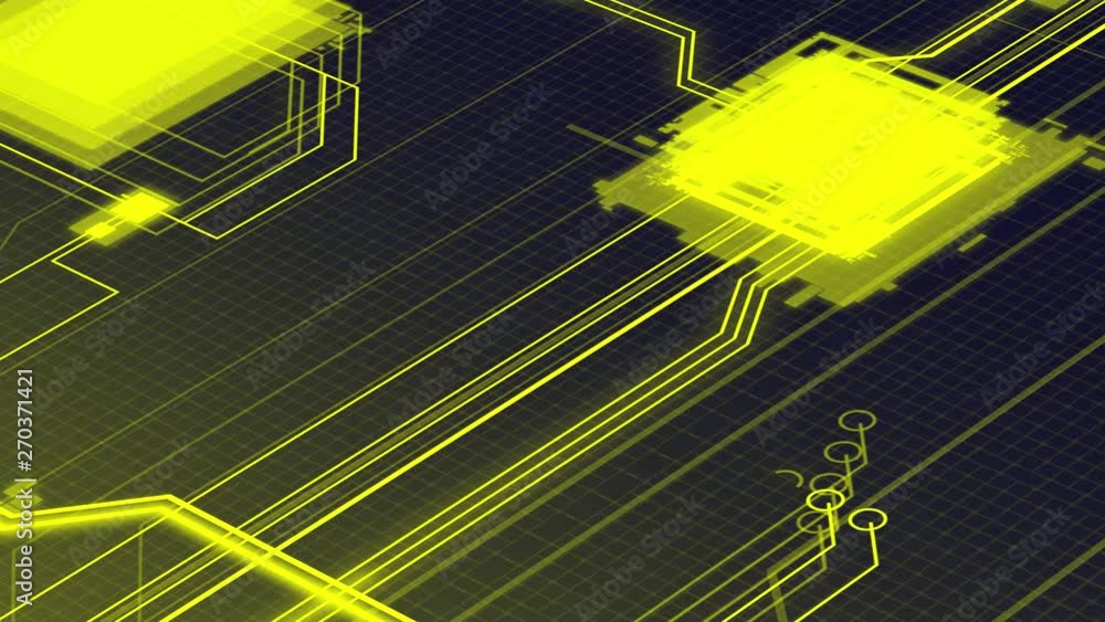 Vídeo do Stock: Modern technology animation showing circuitry of ...