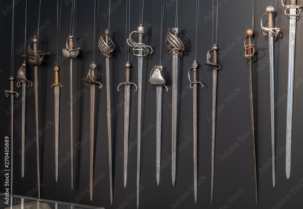 swords sabers rapires daggers Sword medieval weapon of knight with ...