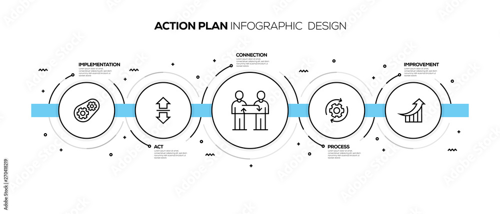 ACTION PLAN INFOGRAPHIC DESIGN Stock Illustration | Adobe Stock